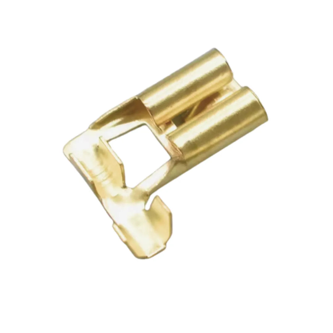 10x Uninsulated Female Spade Connector, Flag Terminal 6.35mm – Aspares