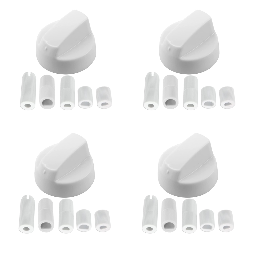 4x Neff Cooker Oven Hob White Control Knob+ 5 Adaptors – Aspares