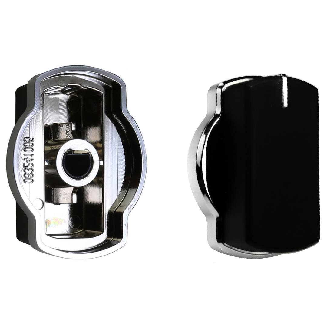 4x Belling Oven Knob Hob Silverblack Switch 83240908 Aspares