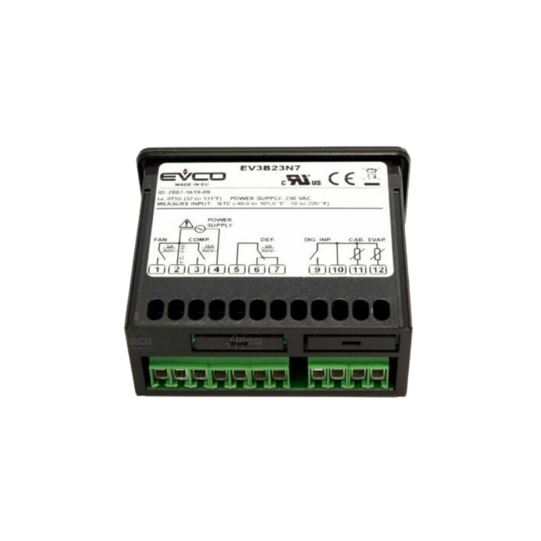 Evco Digital Freezer Control Thermostat 230V I EV3B23N7 – Aspares