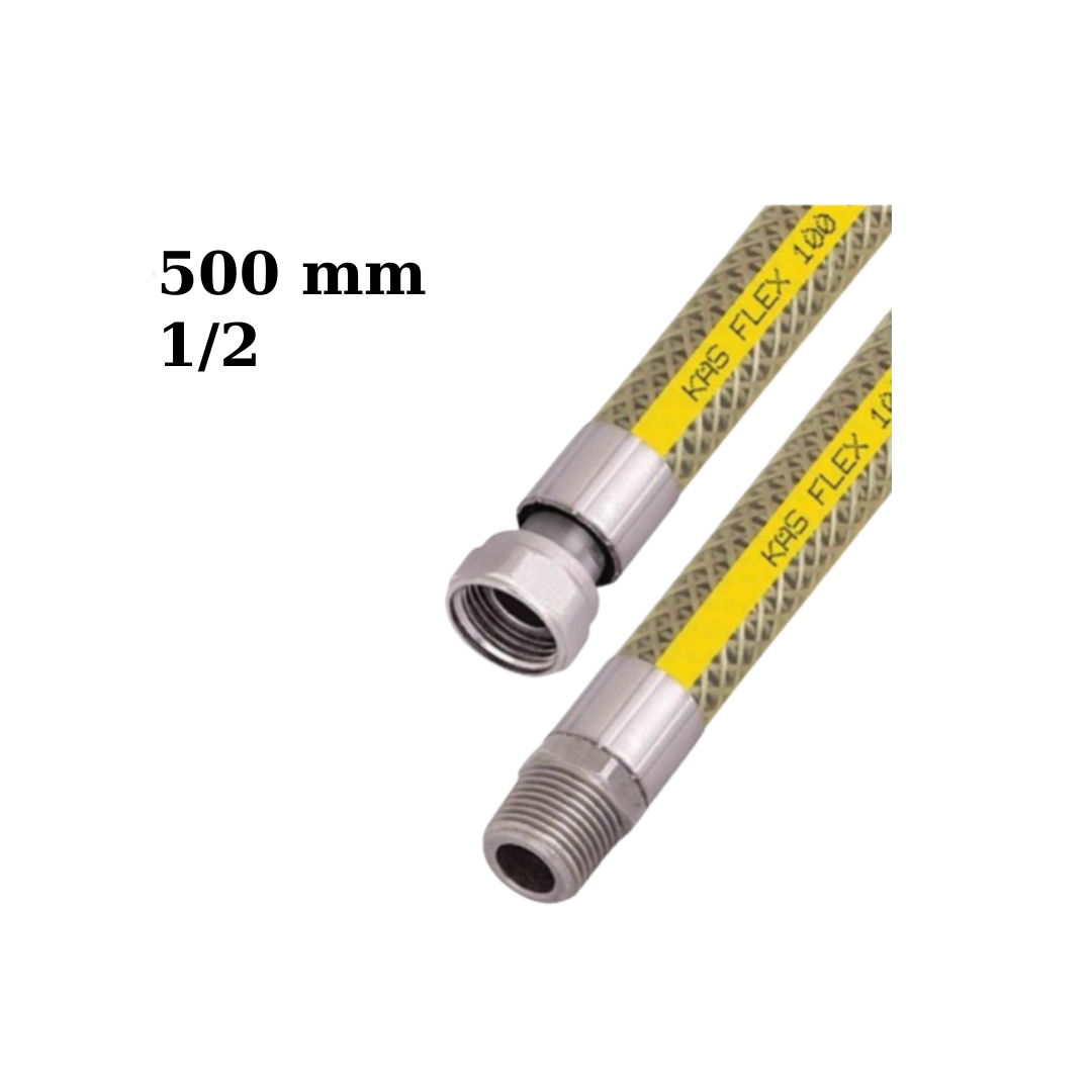 1/2" Bsp Female 500MM Flexible Gas Hob Cooker Connecting Hose Pipe Lpg ...